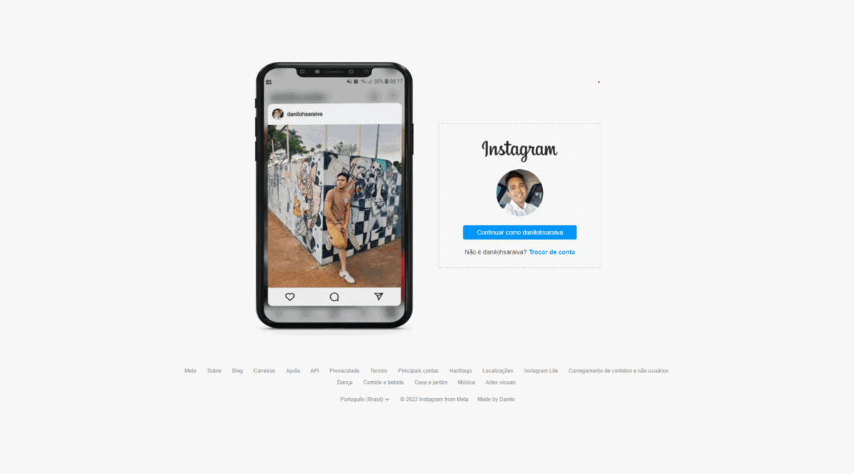 GitHub - danilohsaraiva/recreating_homepage_insta
