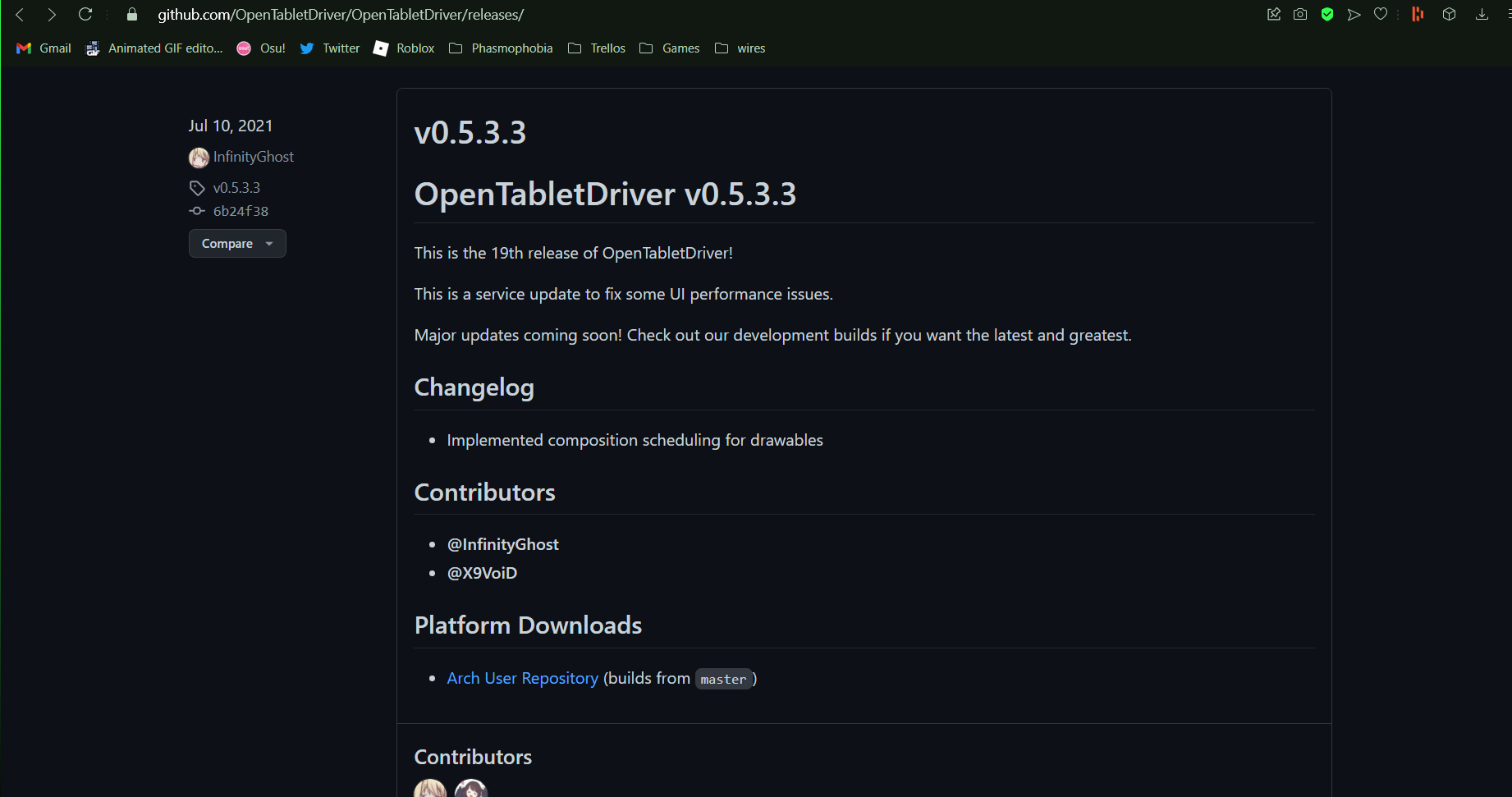 Support Request: Old Version Download · Issue #2077 · OpenTabletDriver/OpenTabletDriver · GitHub