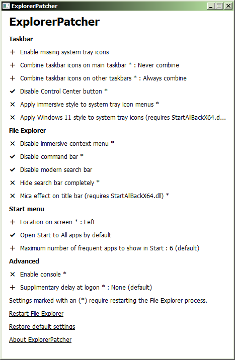 ExplorerPatcher settings interface is not compatible with Windows Classic theme · Issue #47 ...