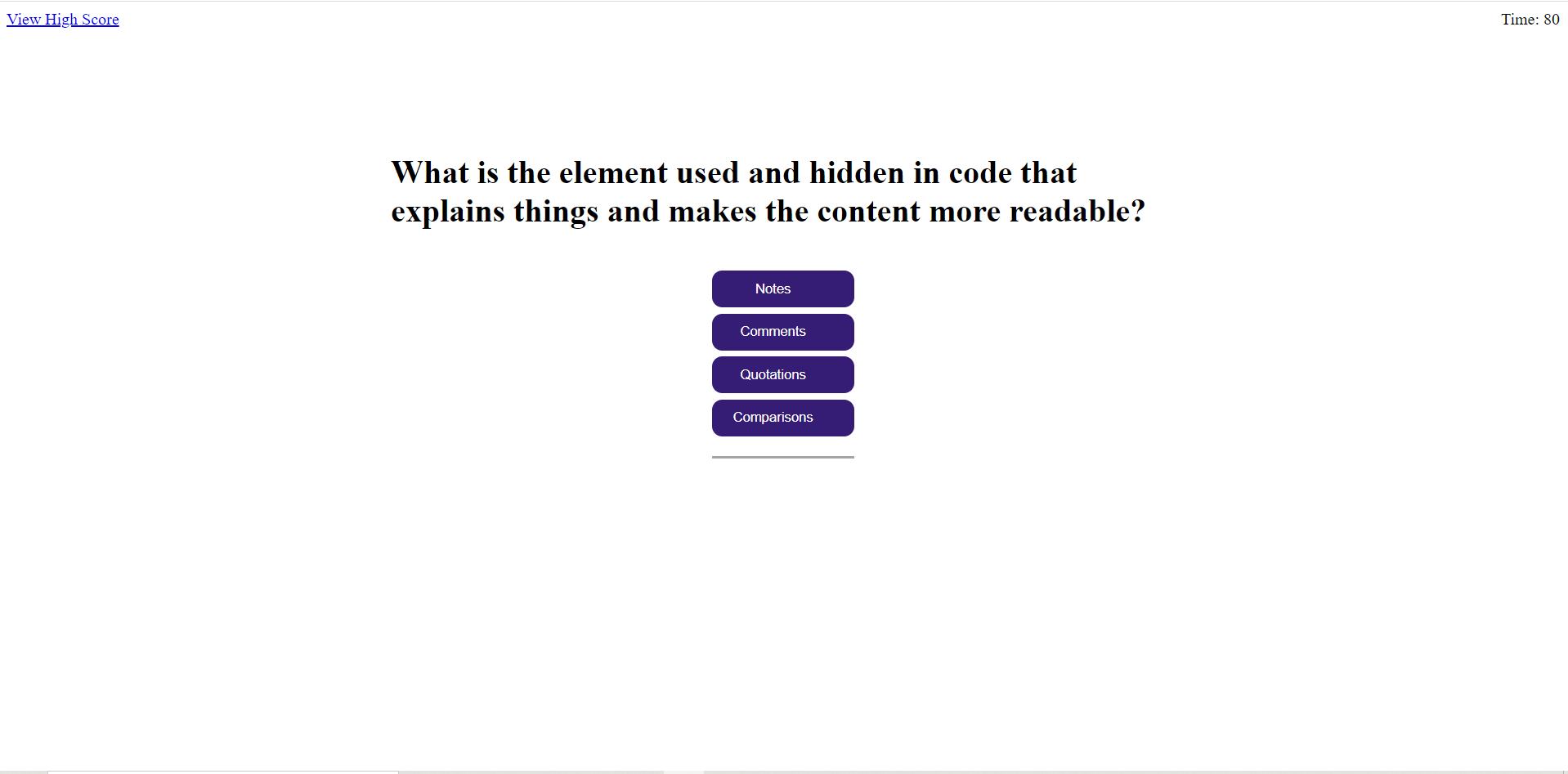 GitHub - sspspencer/code-quiz