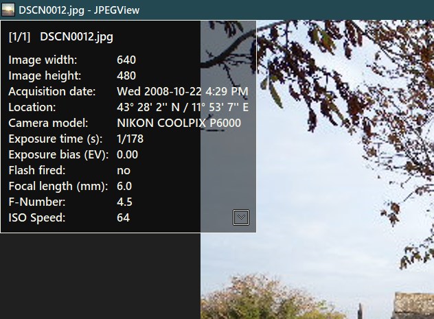 JPEGView not displaying all the embedded metadata in JPEGs · Issue #207 · sylikc/jpegview · GitHub