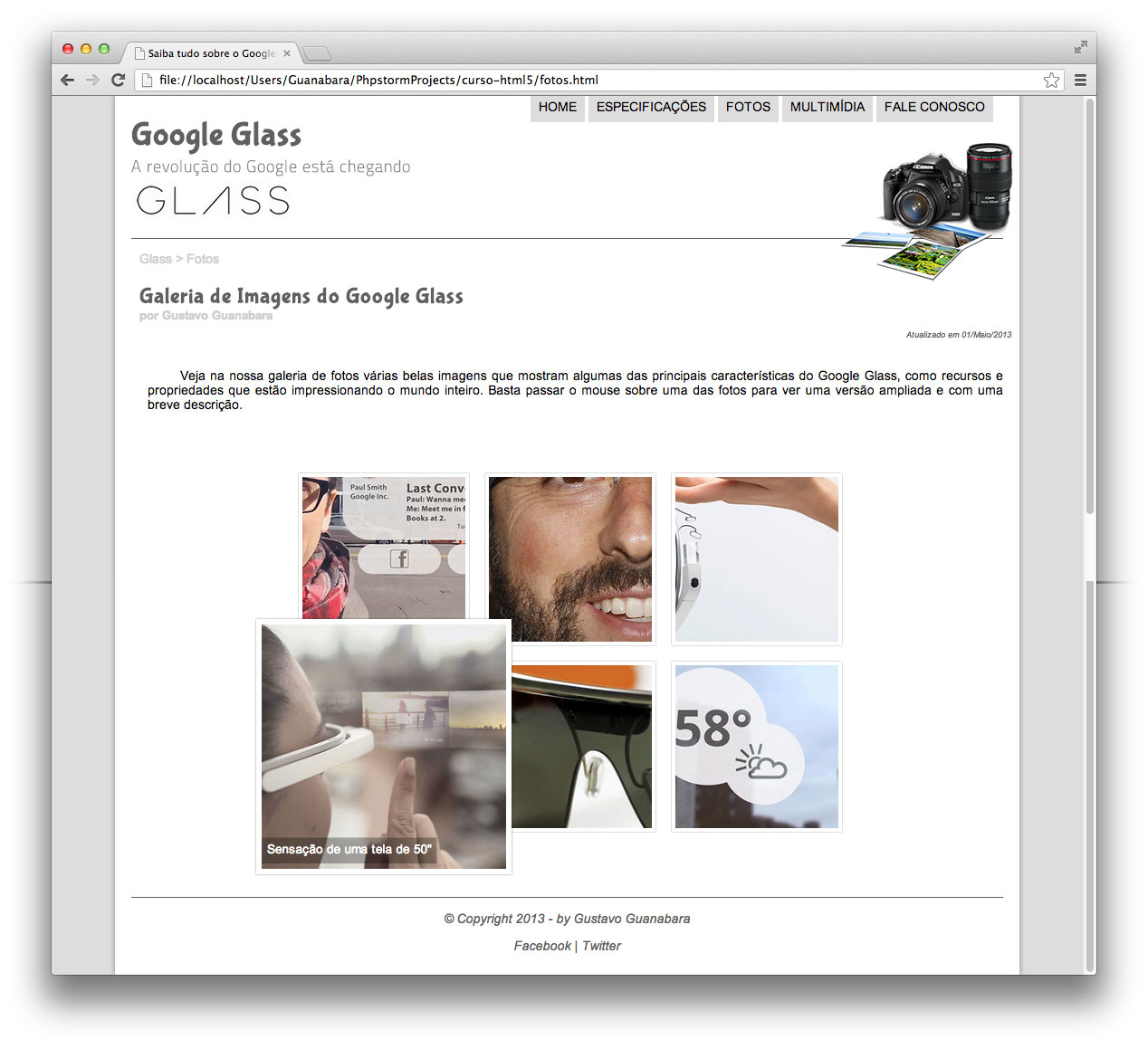 GitHub - GugolhoS/Google-Glass: Site criado com o curso em video de Gustavo Guanabara