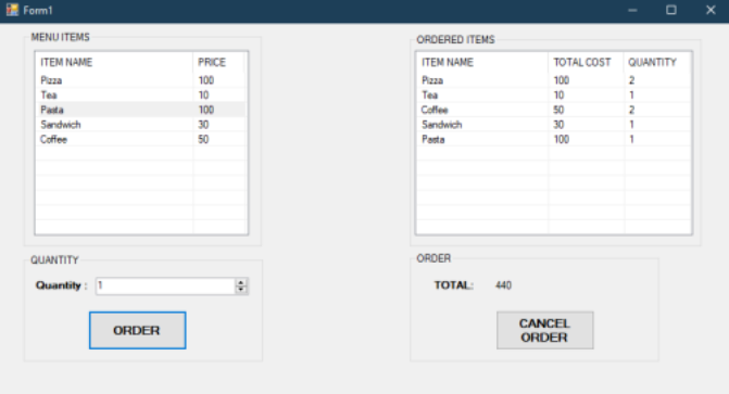 GitHub - dsnahil/Hotel-Ordering-System: Windows Form for Hotel Menu.