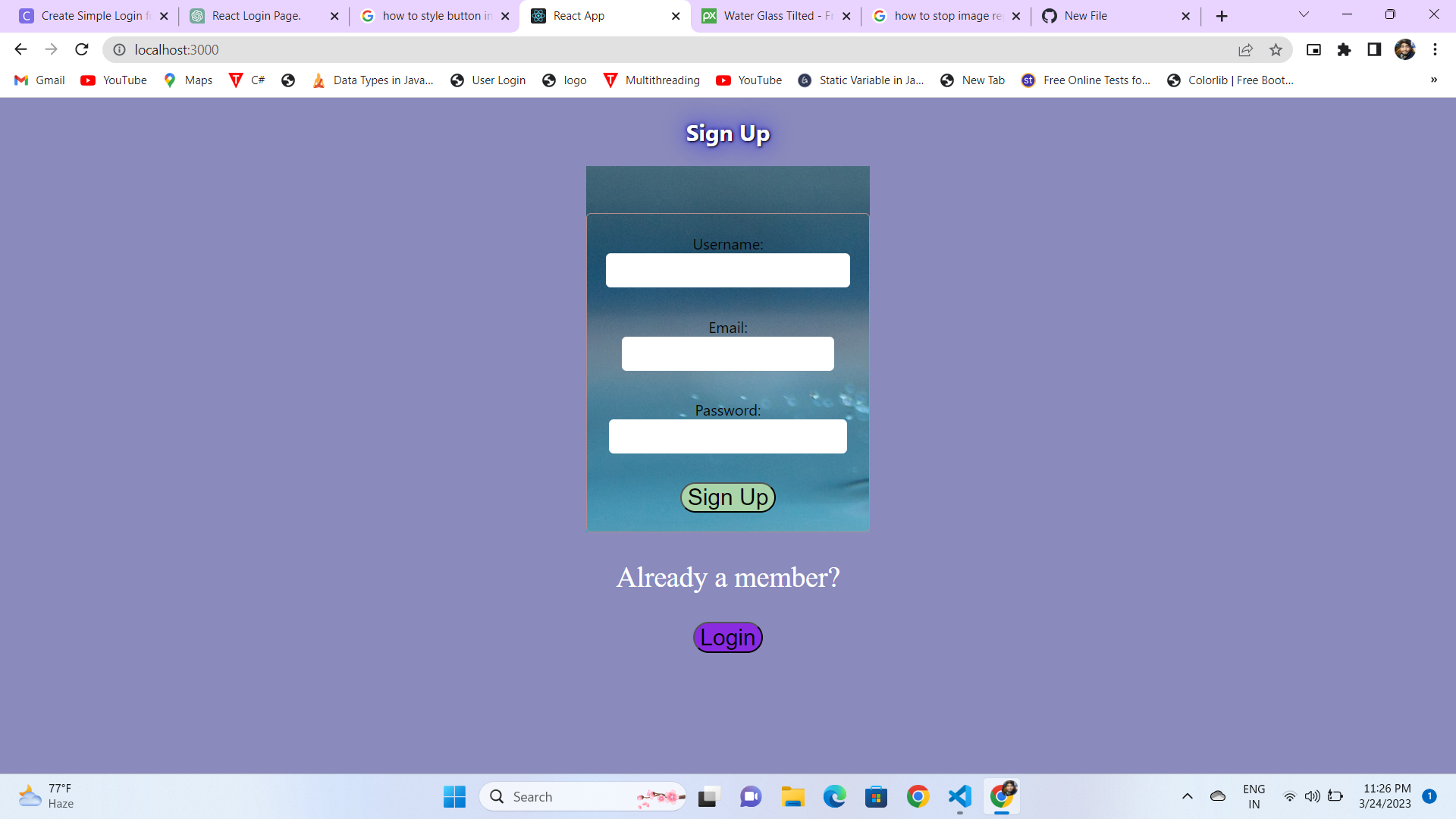 GitHub - Anil9651080/Simple-React-Login-SignUp-page