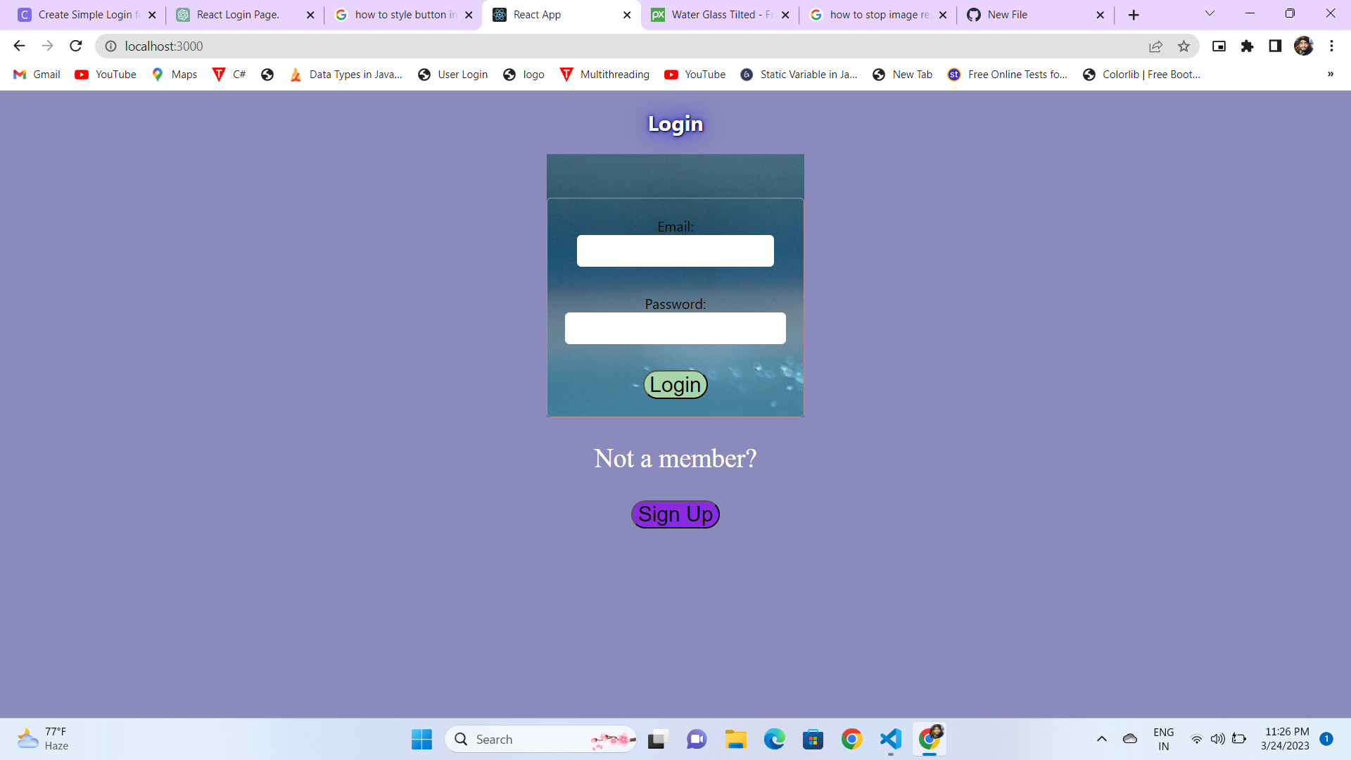 GitHub - Anil9651080/Simple-React-Login-SignUp-page