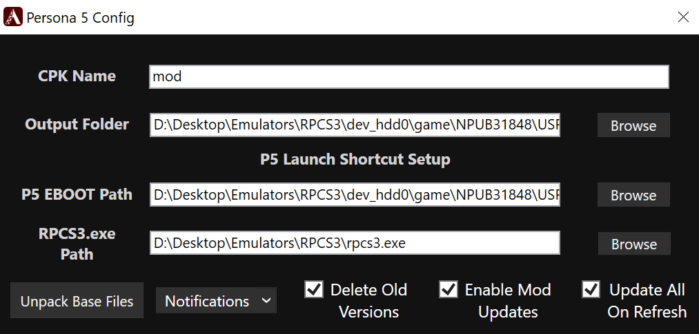 Persona 5 Failed to unpack everything · Issue #32 · TekkaGB/AemulusModManager · GitHub