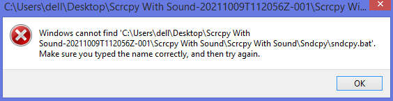 help me the cmd image is of when i run sndcpy with run as administrator ...