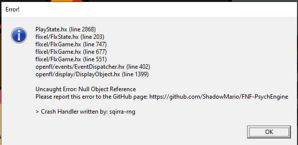 Null Object Reference · Issue #9539 · ShadowMario/FNF-PsychEngine · GitHub
