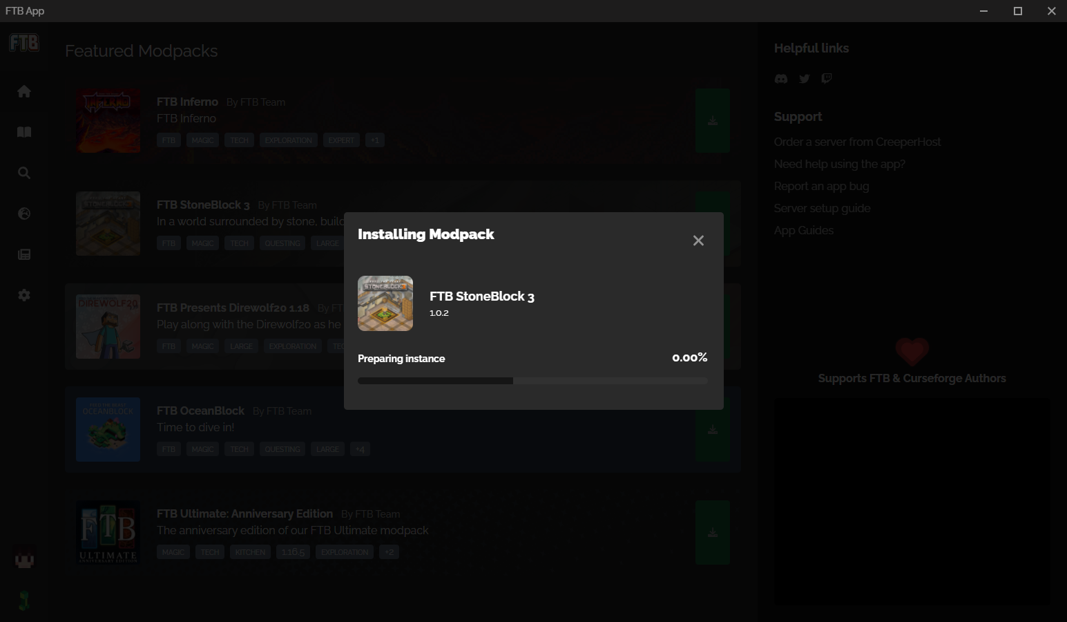 [Bug]: Can not install modpack · Issue #710 · FTBTeam/FTB-App · GitHub