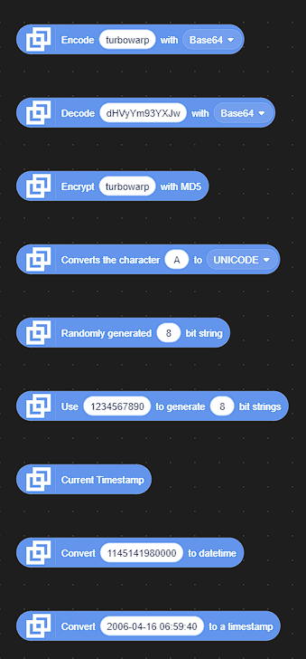 Add Encoding extension by SIPC · Pull Request #132 · TurboWarp/extensions · GitHub