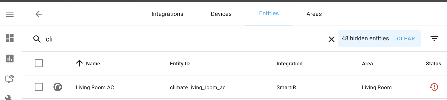 Unable to find referenced entities climate.living_room_ac · Issue #740 · smartHomeHub/SmartIR ...