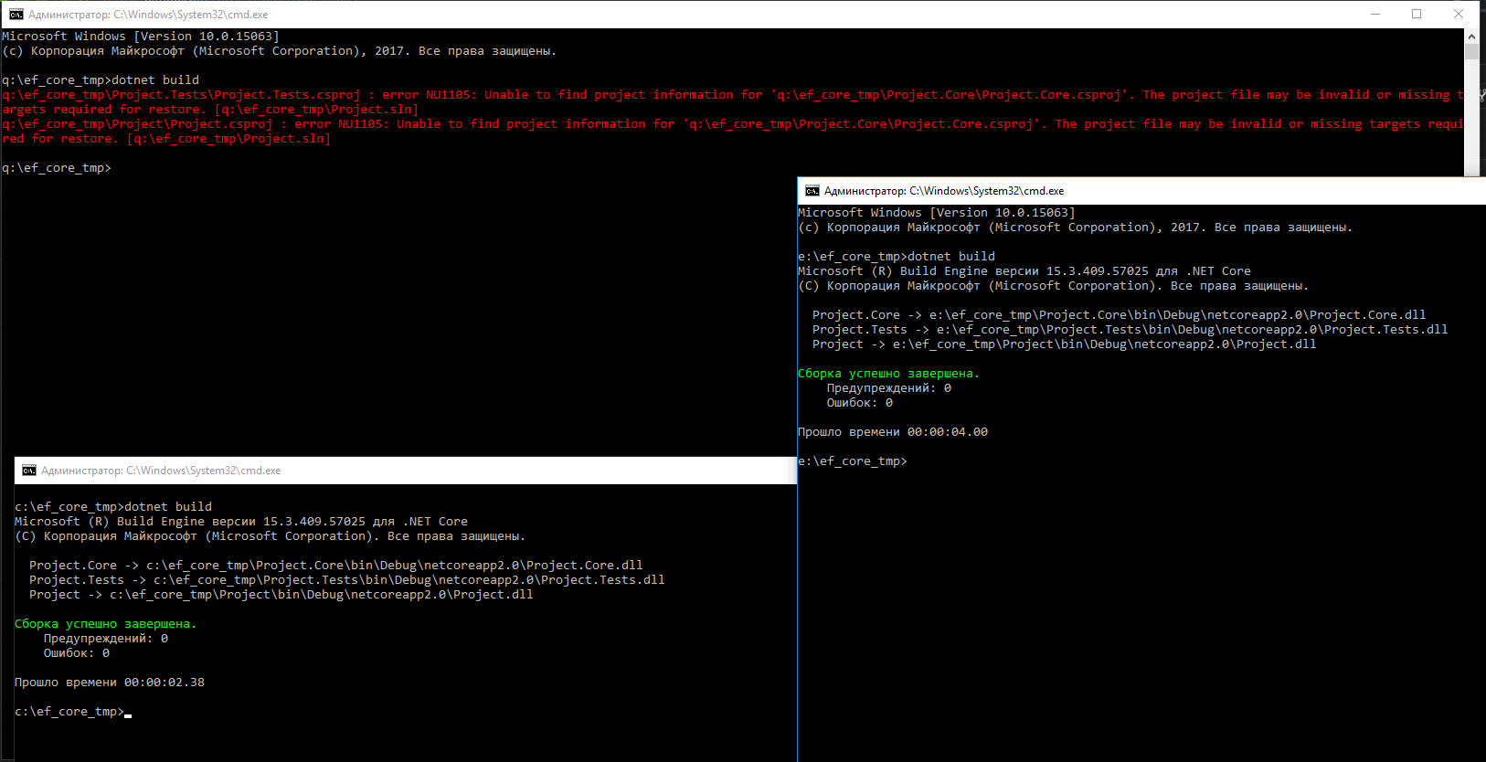 Dotnet Restore Fails Restore Dotnetclitoolreference Items Across P2ps At Some Drive Letters