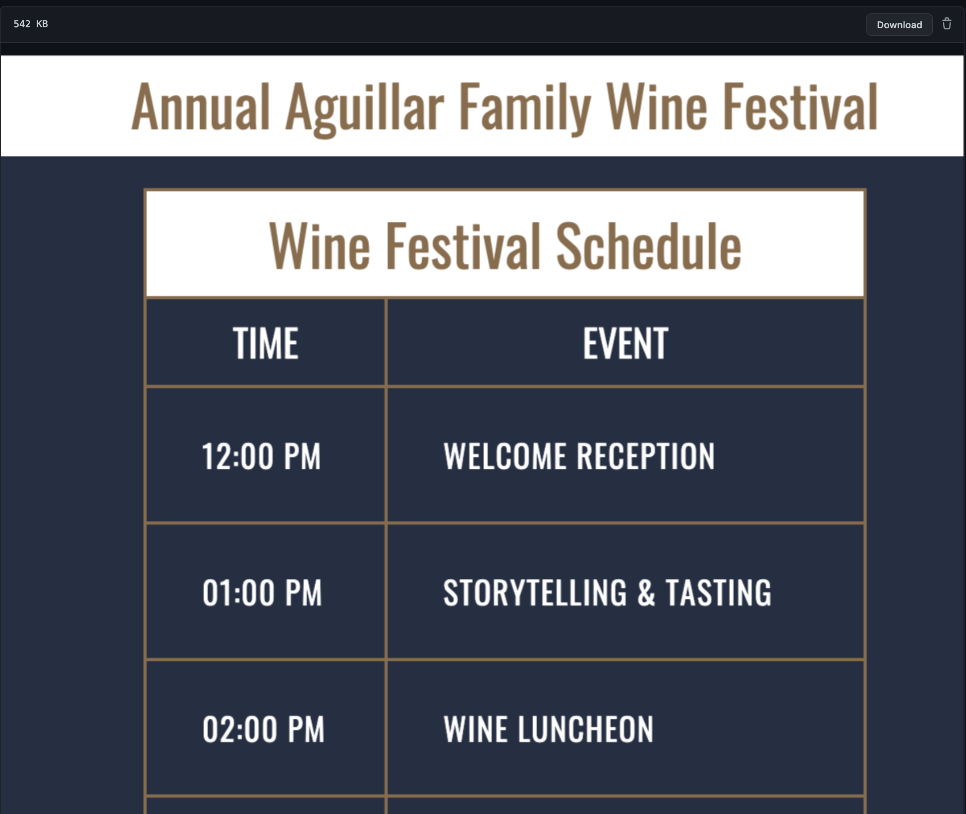 GitHub - c-poteat/WineFestivalSchedule: HTML & CSS