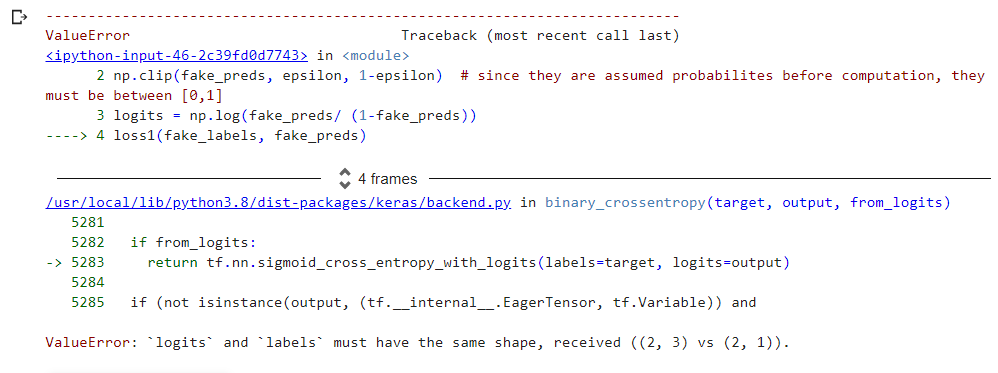 No Shape Mismatch Error With Different Shapes Of Outputs And Targets With Tfkeraslosses 