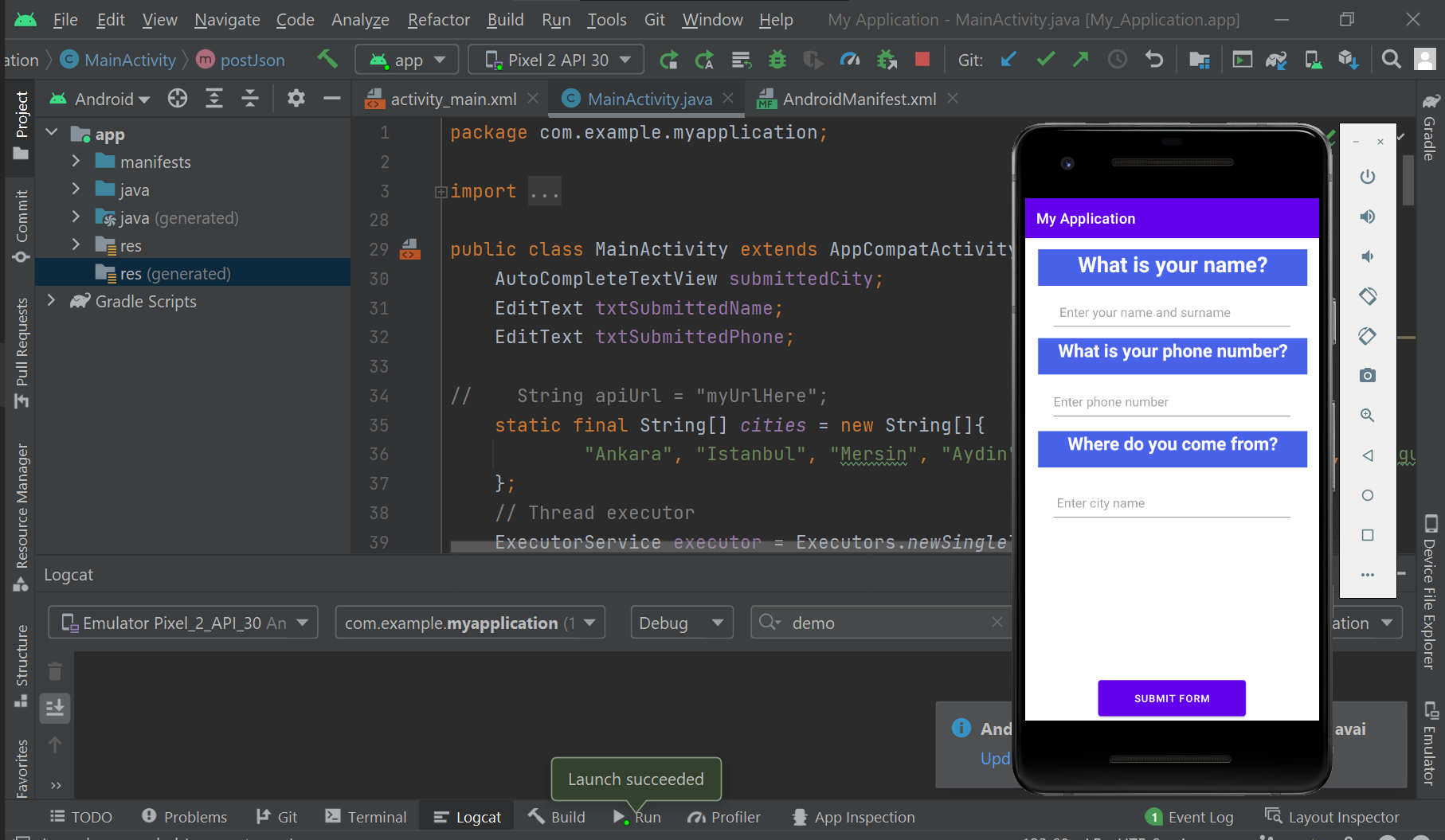 GitHub - georgeAsimov/simple-form-app