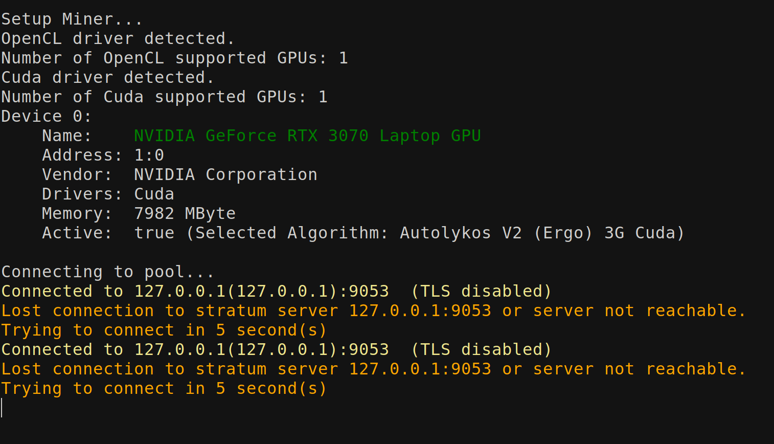Impossible to mine on my node · Issue #1656 · ergoplatform/ergo · GitHub