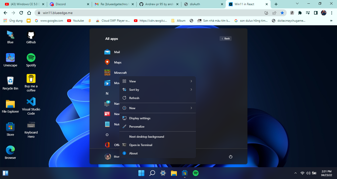 [Bug]: Desktop Context (right-click) Menu on other apps & components ...