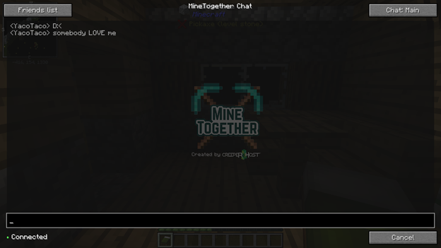 [Bug]: Minetogether chat shows connected, but no one else is ever in chat · Issue #80 · FTBTeam ...
