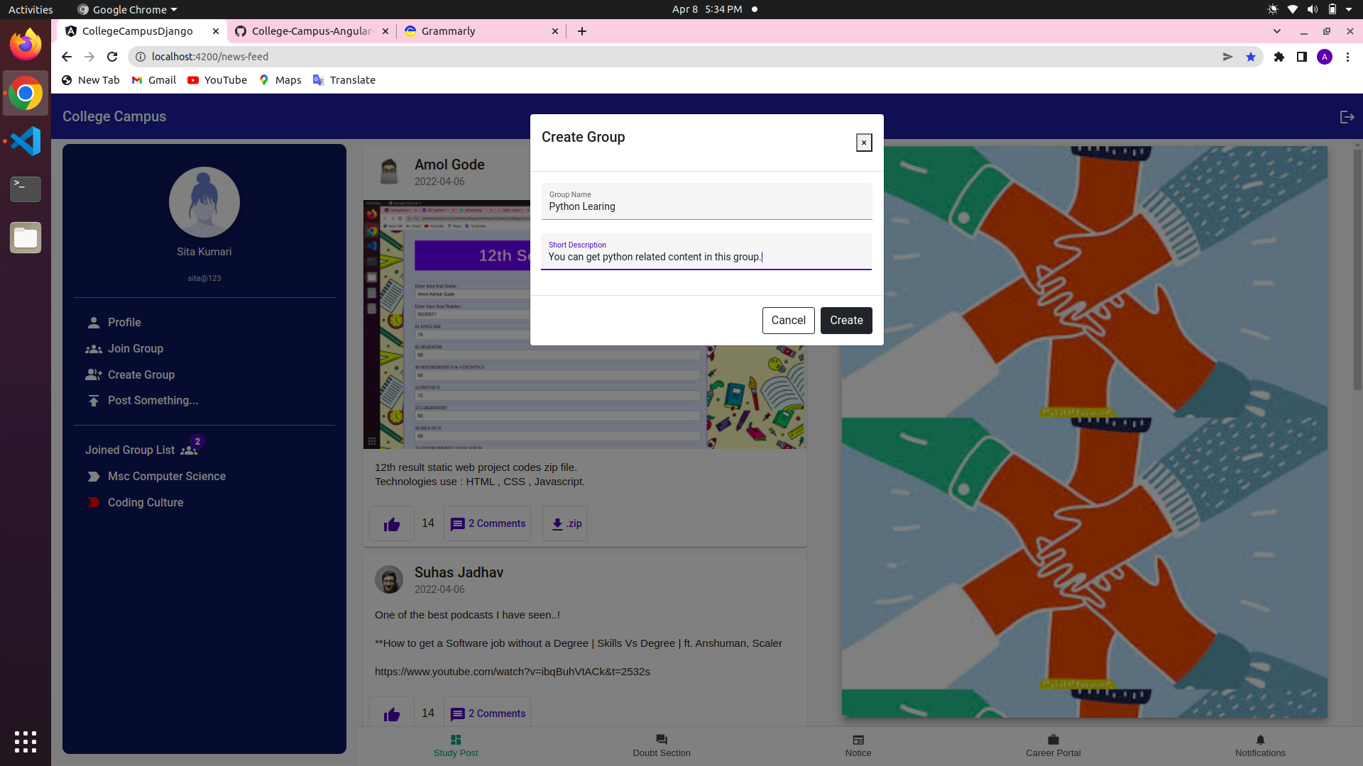 GitHub - AmolGode/College-Campus-Angular-Django-Rest: College Campus provides a social ...