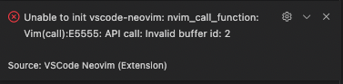 API call: Invalid buffer id: 2 on mac · Issue #833 · vscode-neovim/vscode-neovim · GitHub