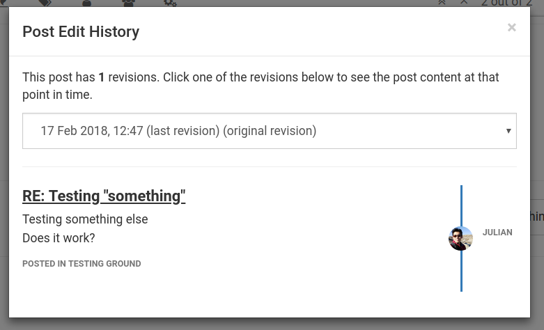Post edit history / diffs · Issue #149 · NodeBB/NodeBB · GitHub