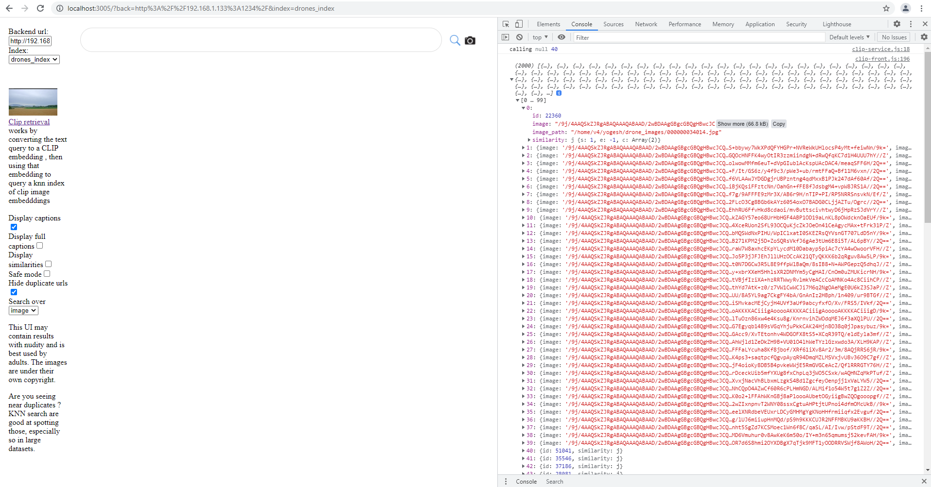 Image are not rendering in the clip-retrieval front UI · Issue #60 · rom1504/clip-retrieval · GitHub