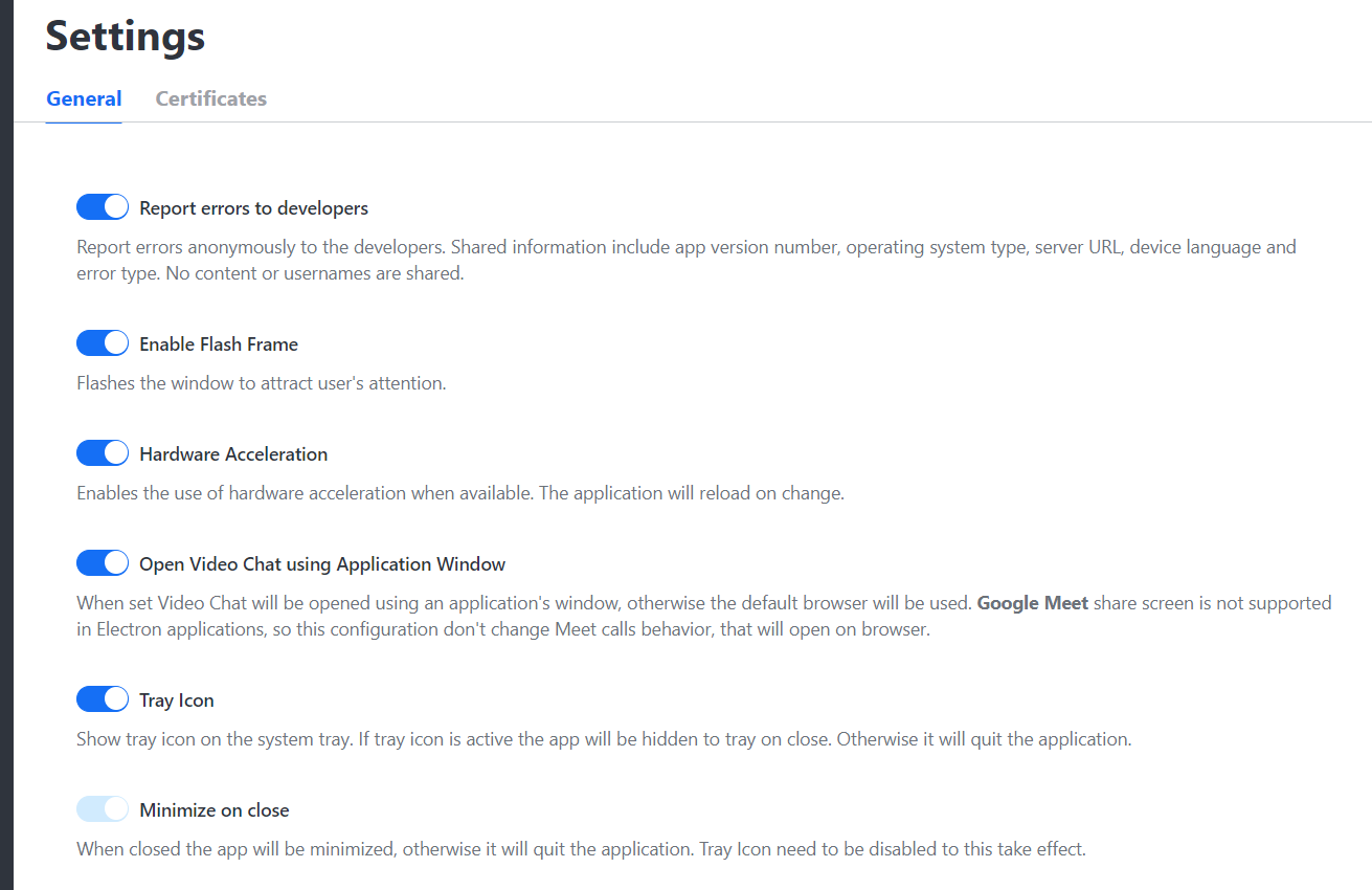 Download and Settings in Light Theme when operating on Dark Theme · Issue #2752 · RocketChat ...