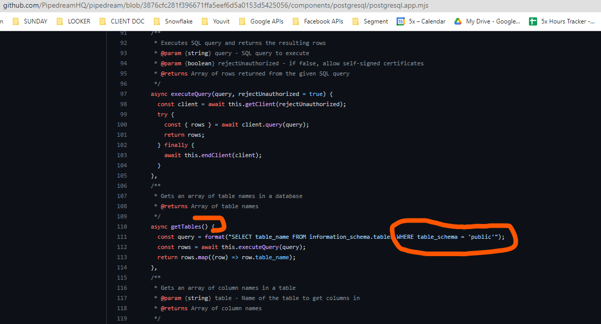 Postgresql Connector Is Only Reading Table List From Public Schema · Issue 4244 · Pipedreamhq