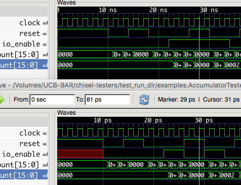 Verilator and firrtl simulation gives very different results in the .vcd trace · Issue #75 ...