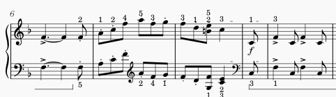 Pickup measure mid-score rendering measure line on top of note · Issue ...