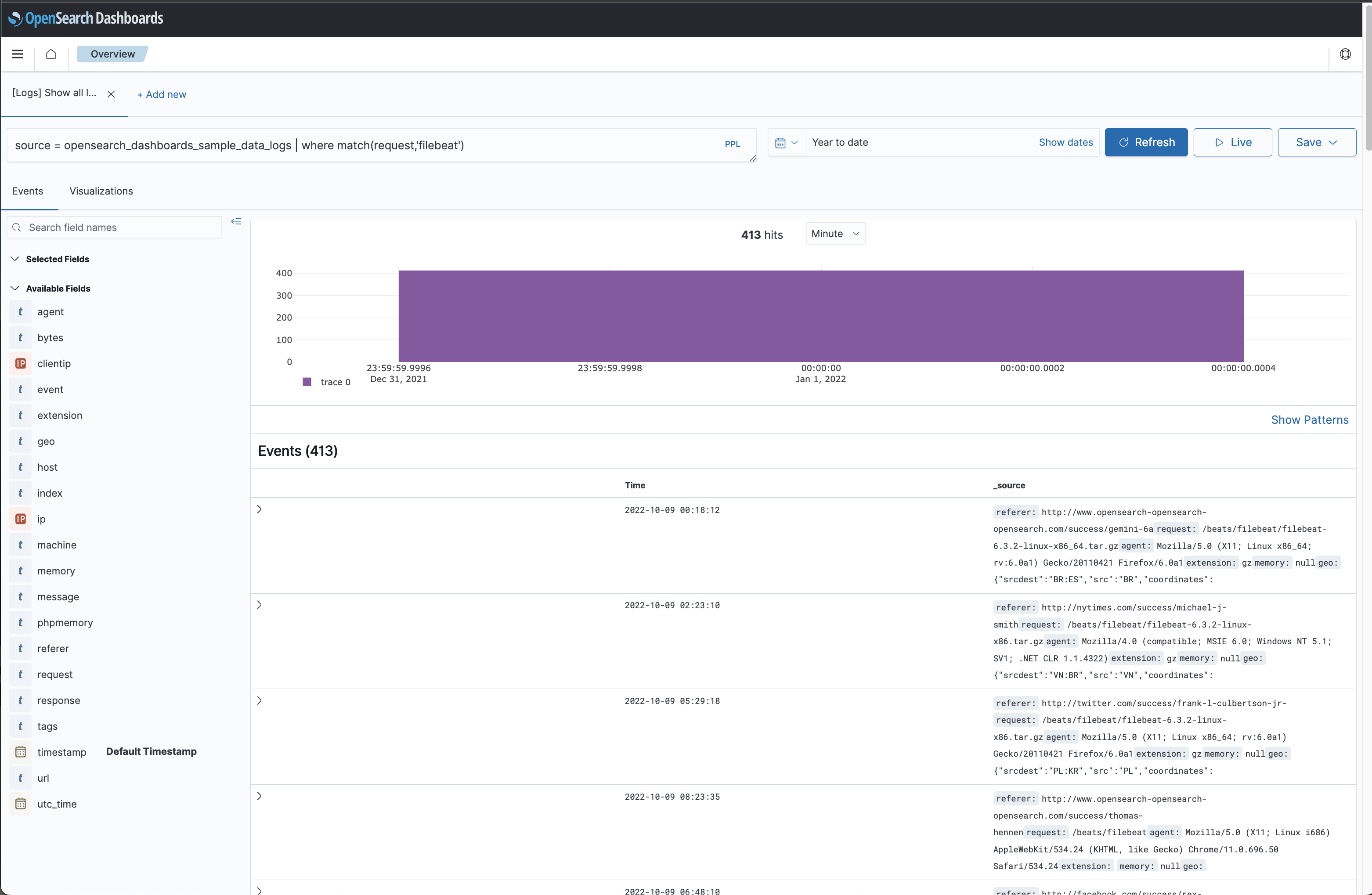 [BUG] Event Analytics breadcrumb disappears · Issue #1182 · opensearch-project/observability ...
