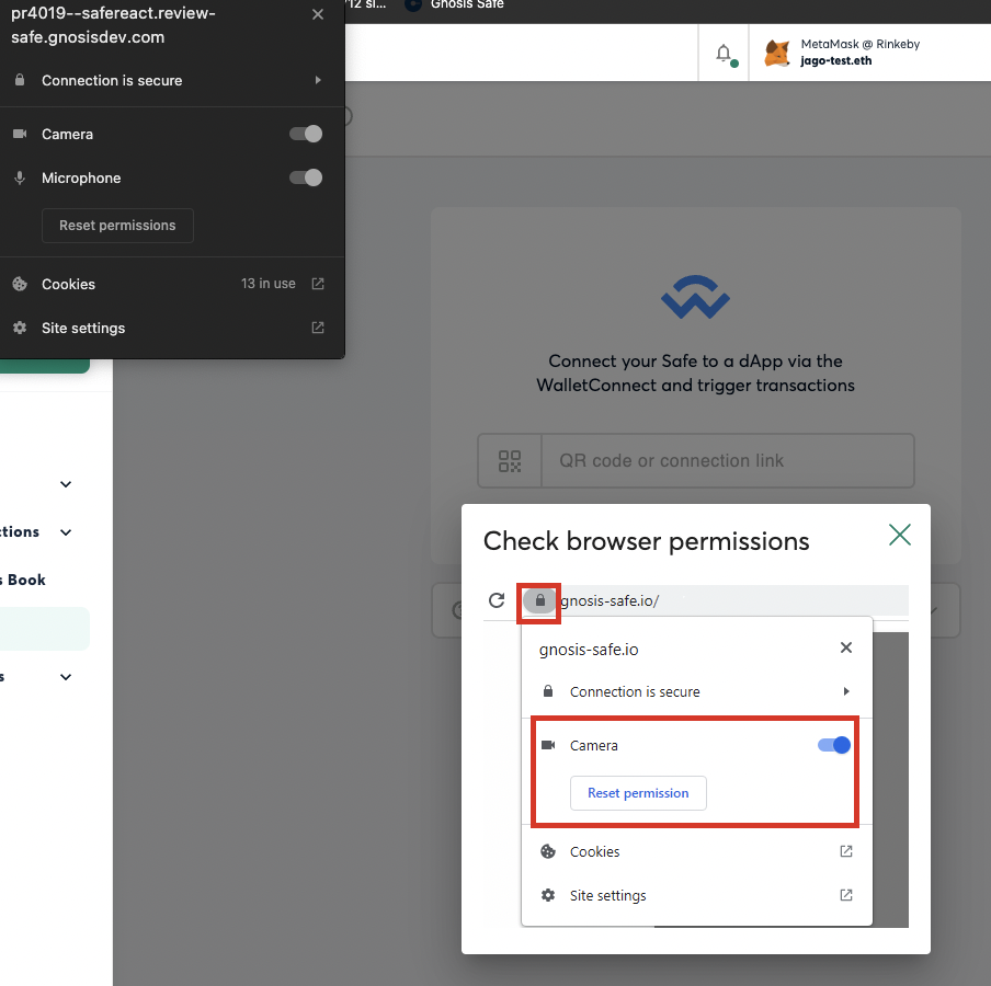 [Permissions] Custom pop up when checking safe browser permissions · Issue #498 · safe-global ...