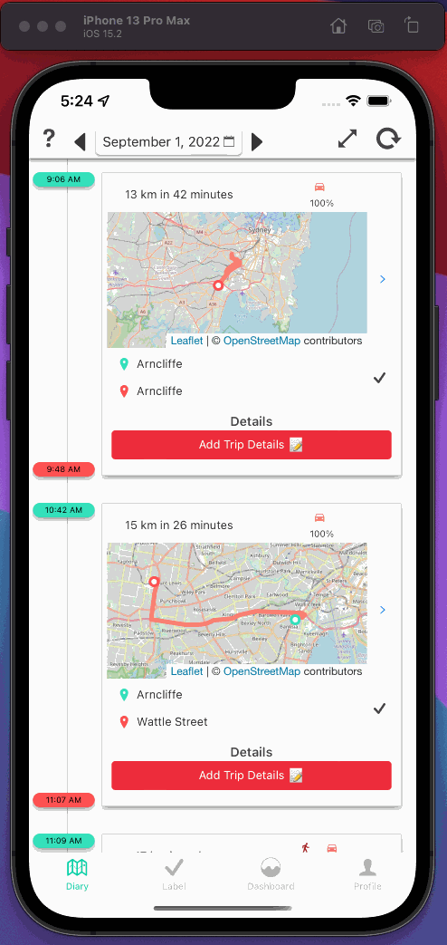 Diary Trip Confirm Not Reflecting on UI for Confirmed Trips on Previous Days · Issue #793 · e ...