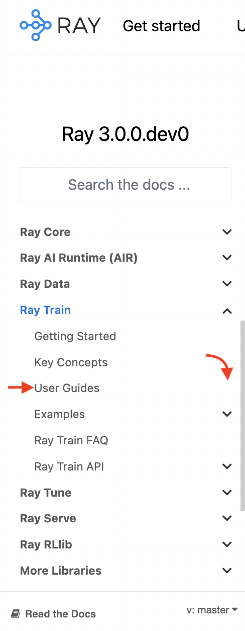 [Docs] All `User Guide` sections' drop-down arrows are missing · Issue ...