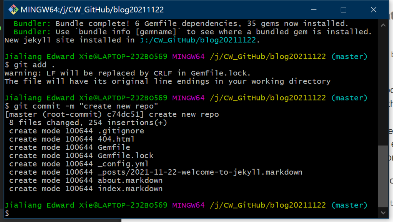 "LF will be replaced by CRLF in Gemfile.lock" · Issue #1 · jl-xie-kcl/blog20211122 · GitHub