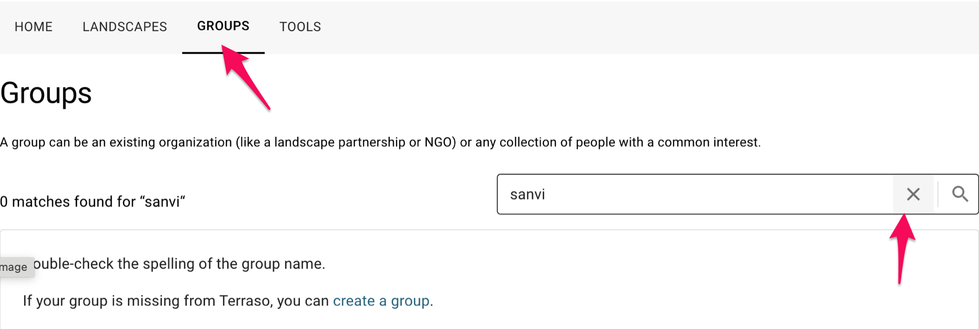 Can't reset the search field using X button · Issue #656 · techmatters/terraso-web-client · GitHub