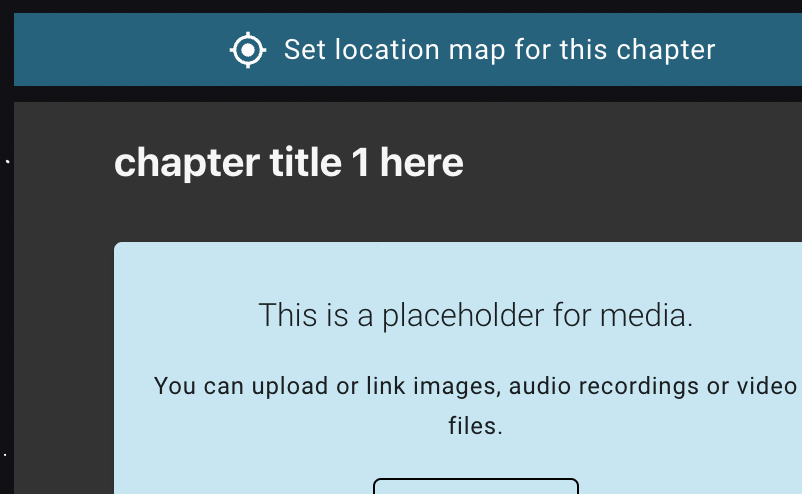 story map: chapter title size is smaller than the media box header ...