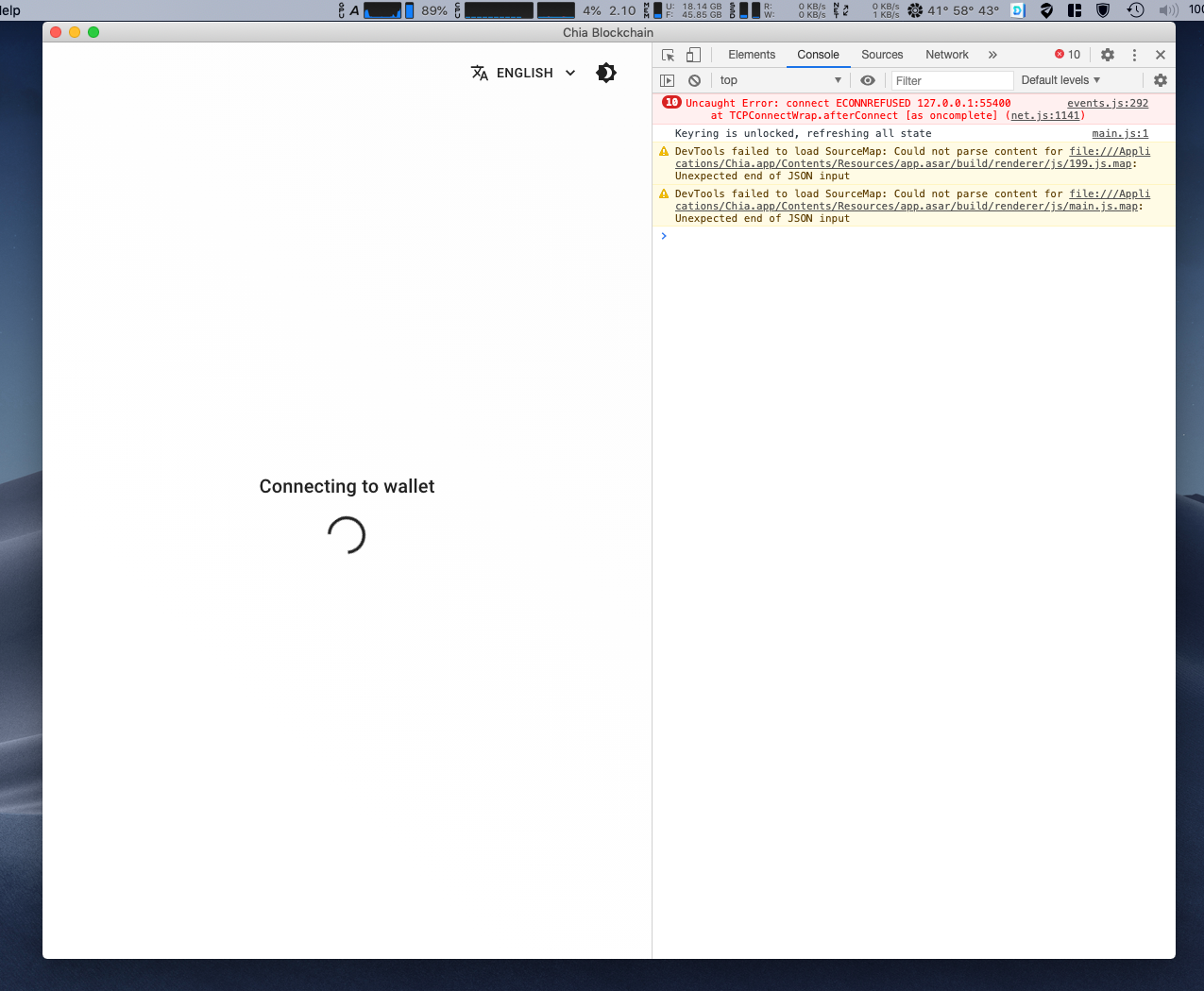 [BUG] After reinstalling my computer, I have an issue with "Connecting ...