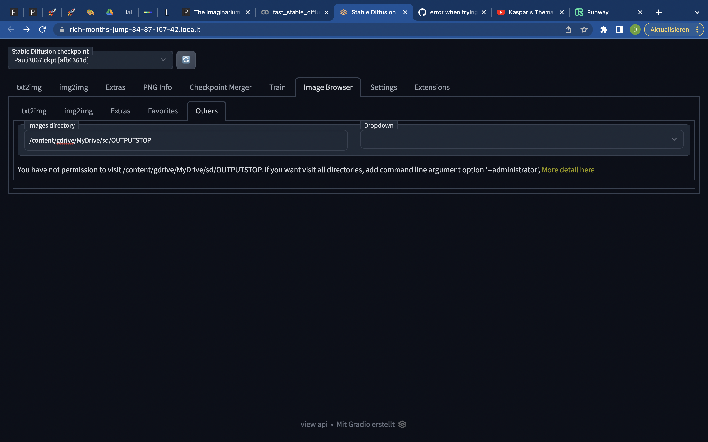 cant use extension properly · Issue #324 · TheLastBen/fast-stable-diffusion · GitHub