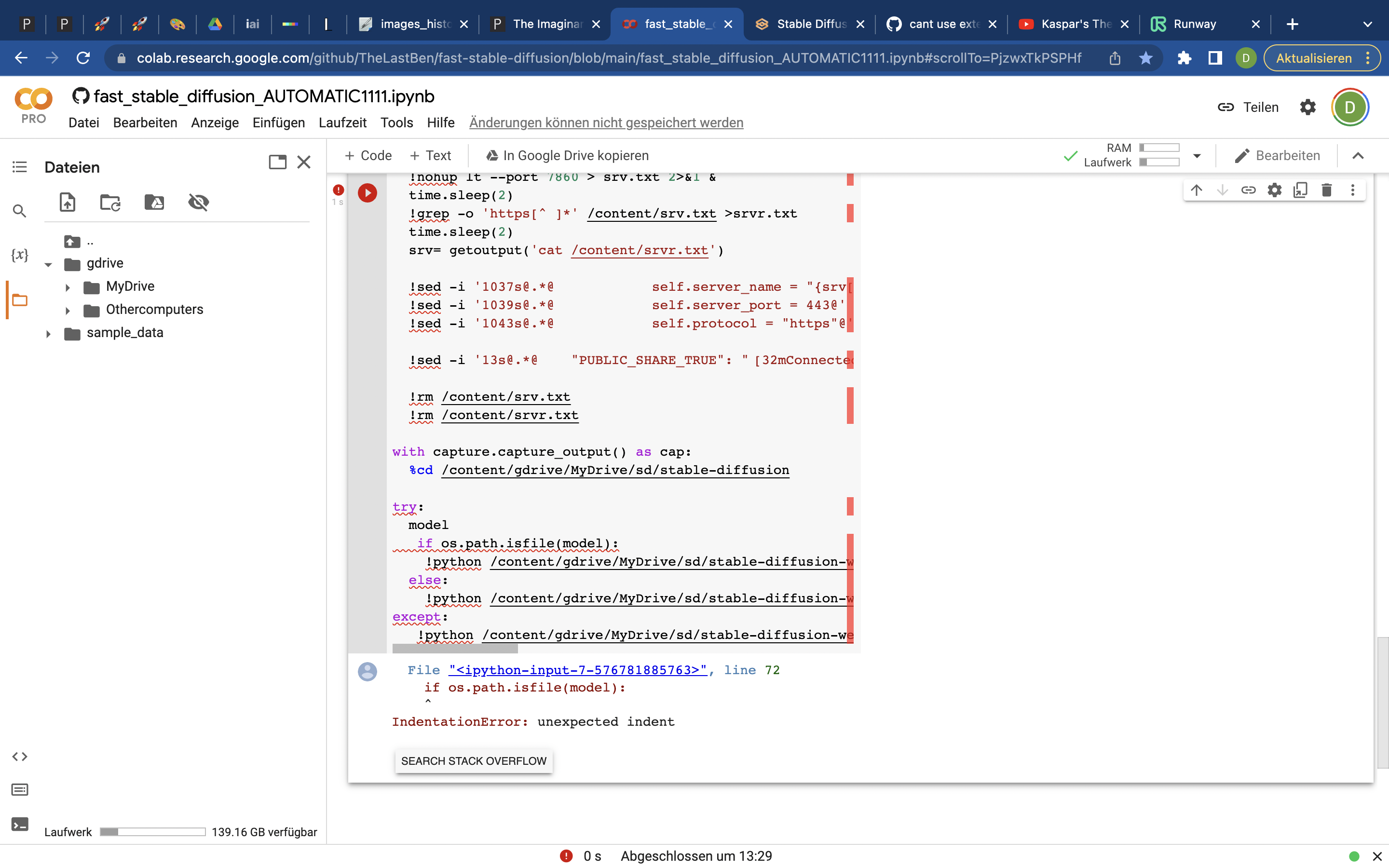 cant use extension properly · Issue #324 · TheLastBen/fast-stable-diffusion · GitHub