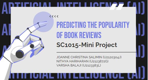 GitHub - Varshbalaji/PredictingBookReviewPopularity_SC1015_Project: SC1015-Data Science Project