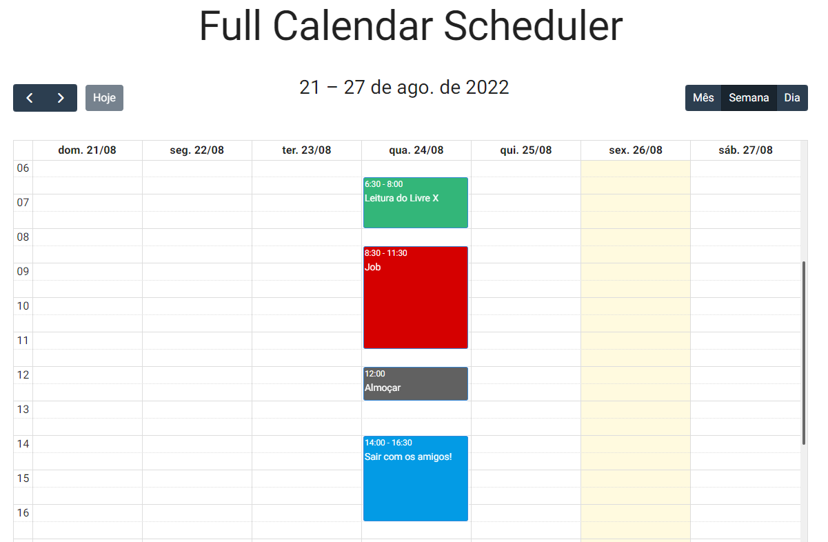 Fullcalendar Scheduler Web