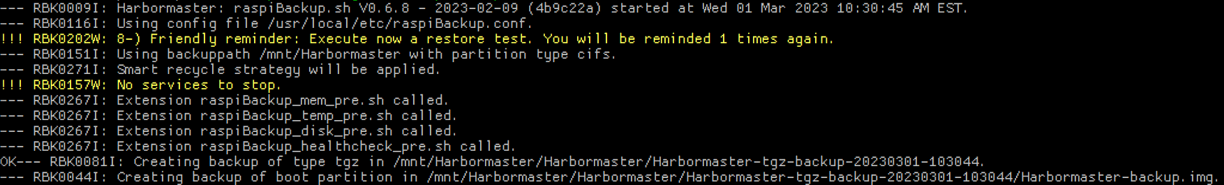 healthcheck_pre missing new line · Issue #622 · framps/raspiBackup · GitHub