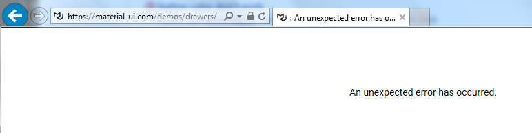 Drawers Dont Seem To Work On Ie11 · Issue 15204 · Muimaterial Ui · Github 