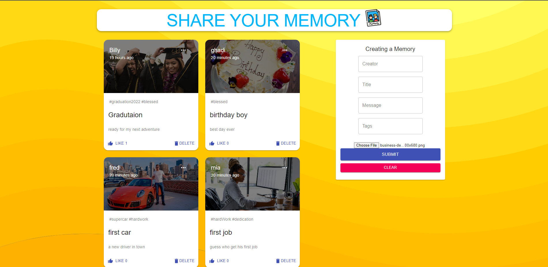 GitHub - GhadiElias21/share-your-memory