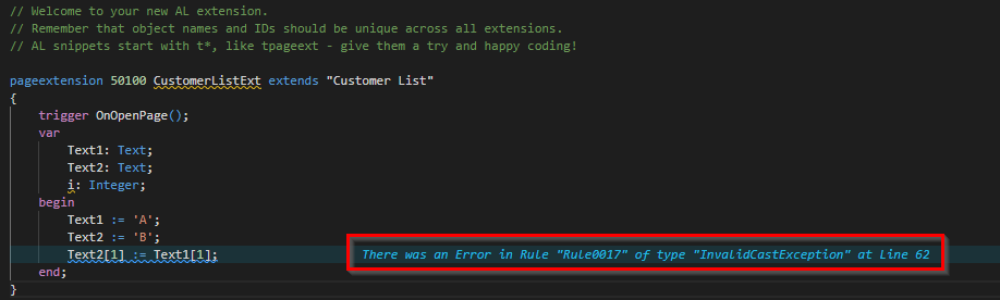 There was an Error in Rule "Rule0017" of type "InvalidCastException" · Issue #6963 · microsoft ...
