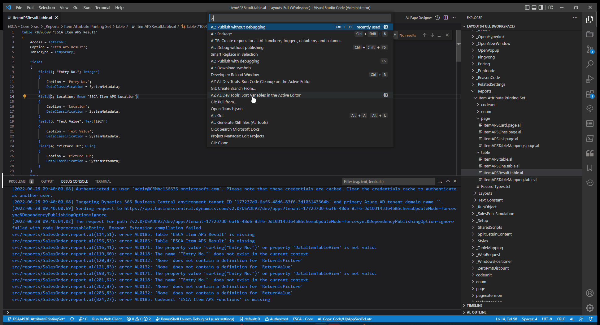 Publish-BcContainerApp throws an Internal Server Error · Issue #7095 · microsoft/AL · GitHub