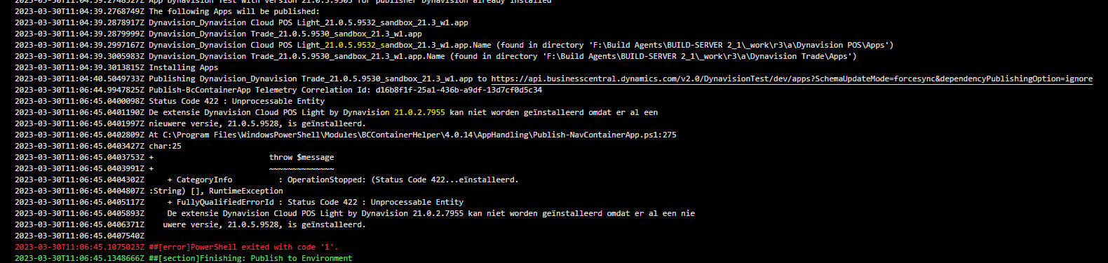 Extension cannot be published to Saas · Issue #2958 · microsoft/navcontainerhelper · GitHub