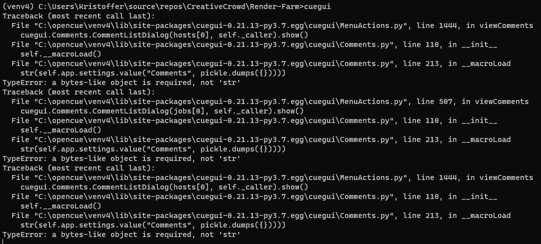 Comments not showing · Issue #1260 · AcademySoftwareFoundation/OpenCue · GitHub