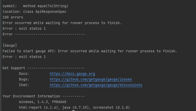 Failed to start gauge API: Error occurred while waiting for runner process to finish. · Issue ...